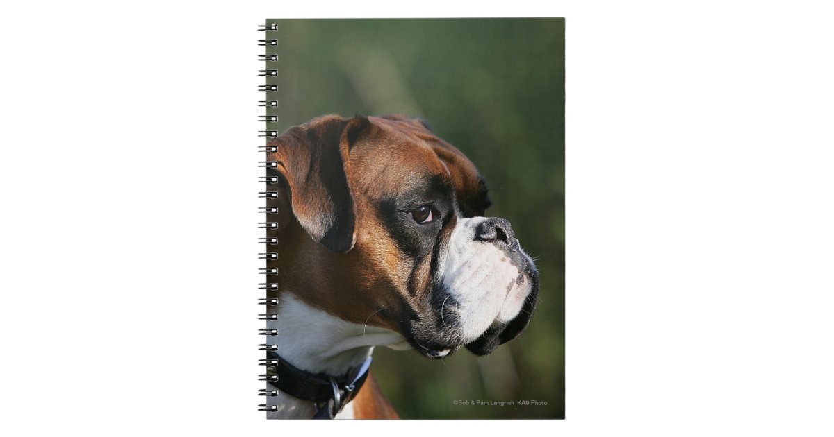 Boxer Dog Side Profile Notebook | Zazzle