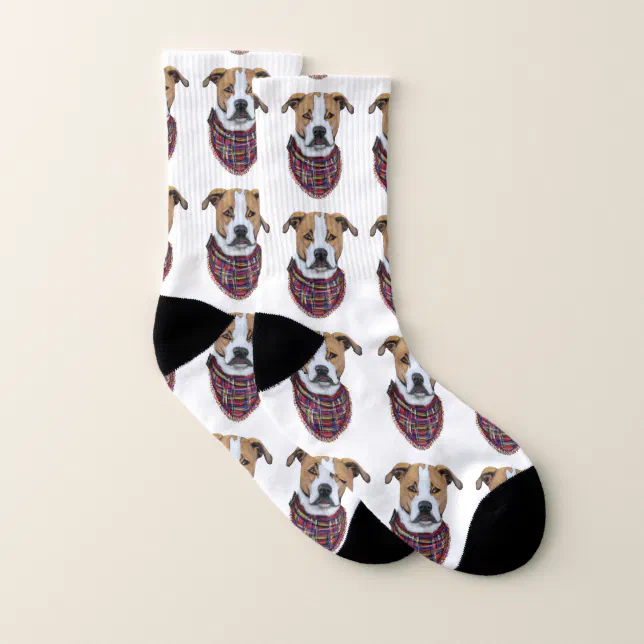 Boxer Dog Socks | Zazzle