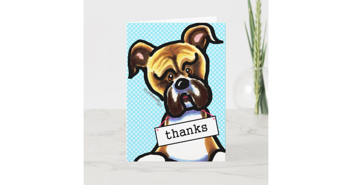 Boxer Dog Thank You | Zazzle.com