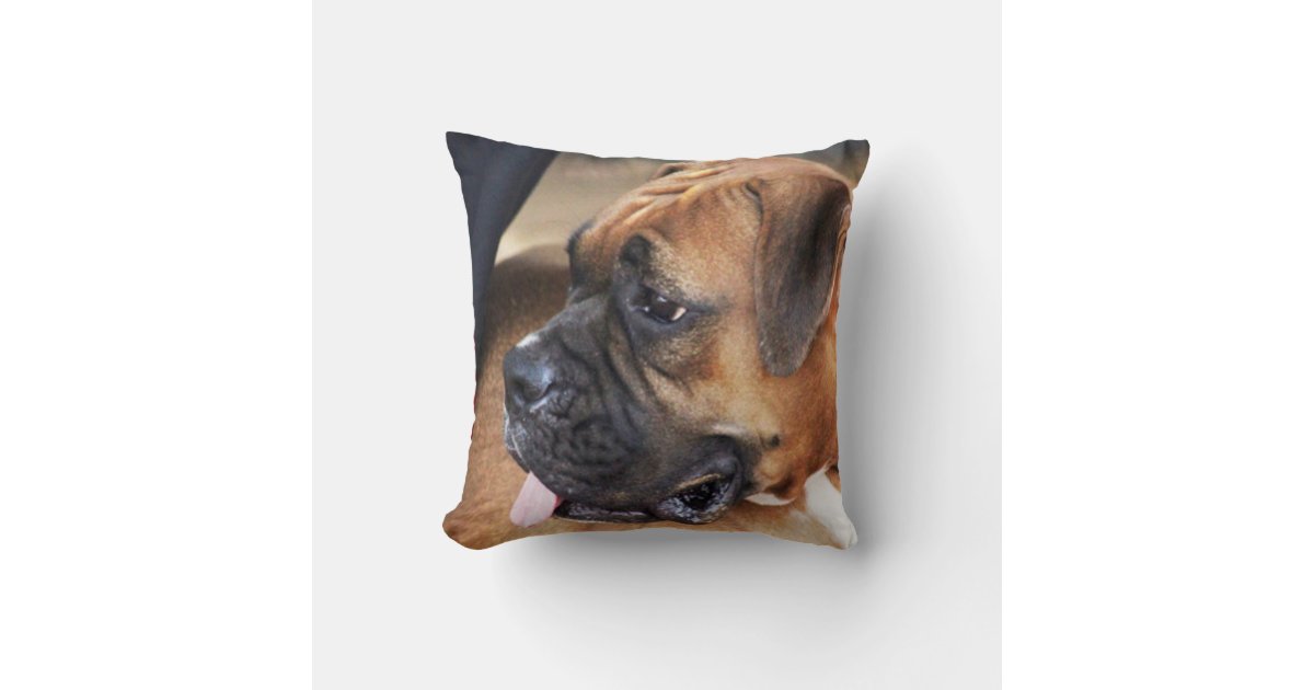 Boxer Dog Throw Pillow | Zazzle
