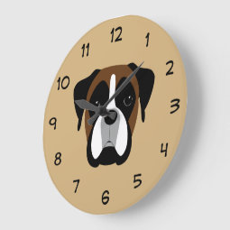 Boxer Dog Wall Decor Clocks | Zazzle