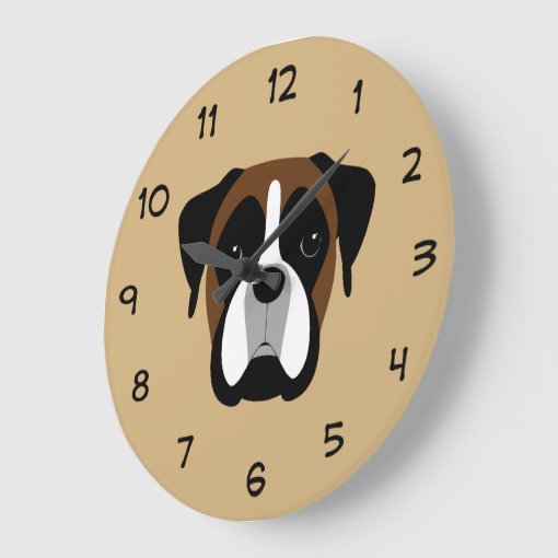 Boxer Dog Wall Decor Clocks | Zazzle