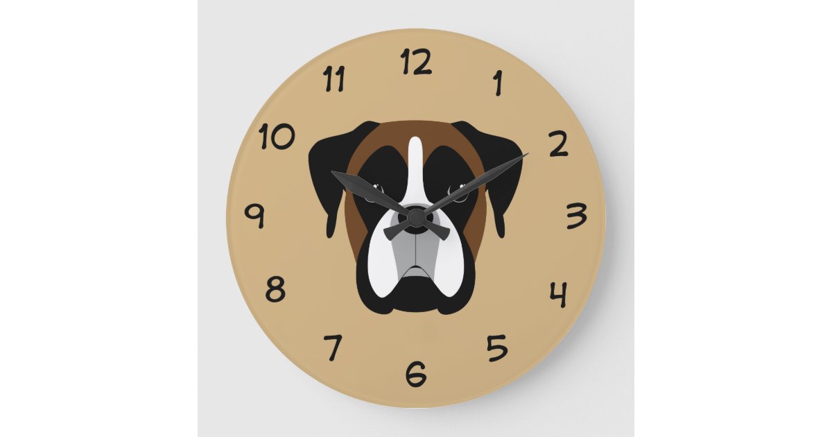 Boxer Dog Wall Decor Clocks | Zazzle