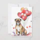 Boxer Dog with Heart Balloons Thank You Card | Zazzle