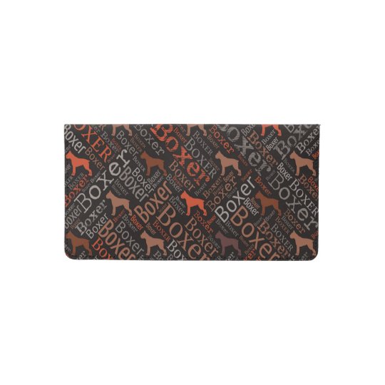 Boxer dog Word Art Checkbook Cover | Zazzle.com