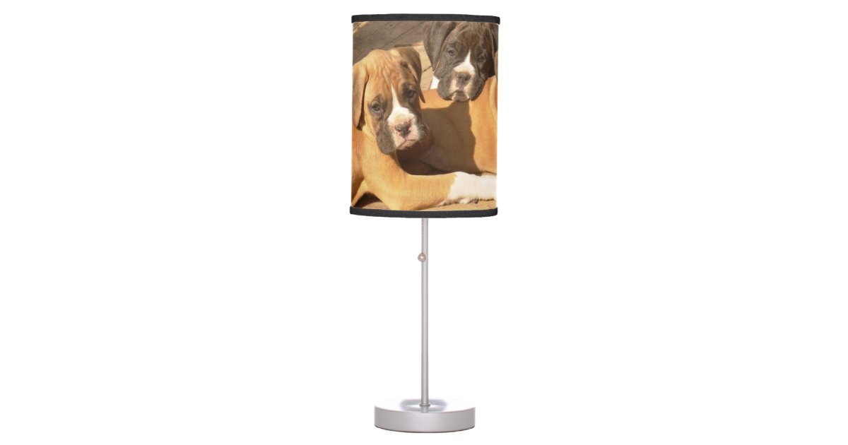 Boxer dogs table lampd table lamp | Zazzle