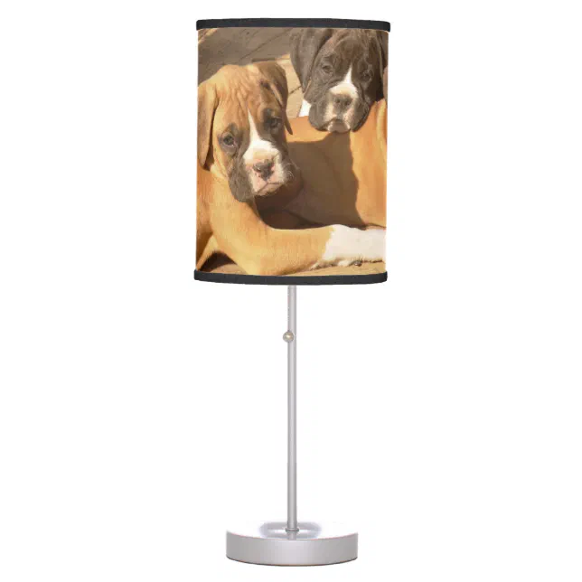 Boxer dogs table lampd table lamp | Zazzle
