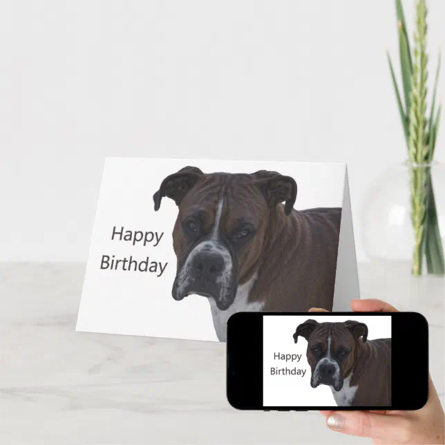 Boxer Happy Birthday Card | Zazzle