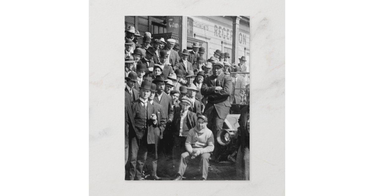 Boxer Jack Johnson and Trainers, early 1900s Postcard | Zazzle