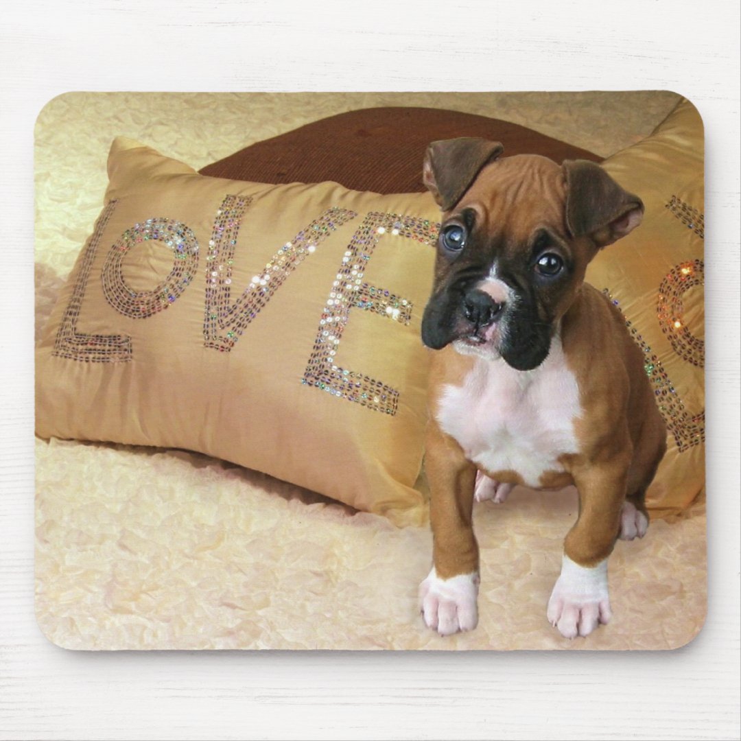 Boxer Love mousepad | Zazzle