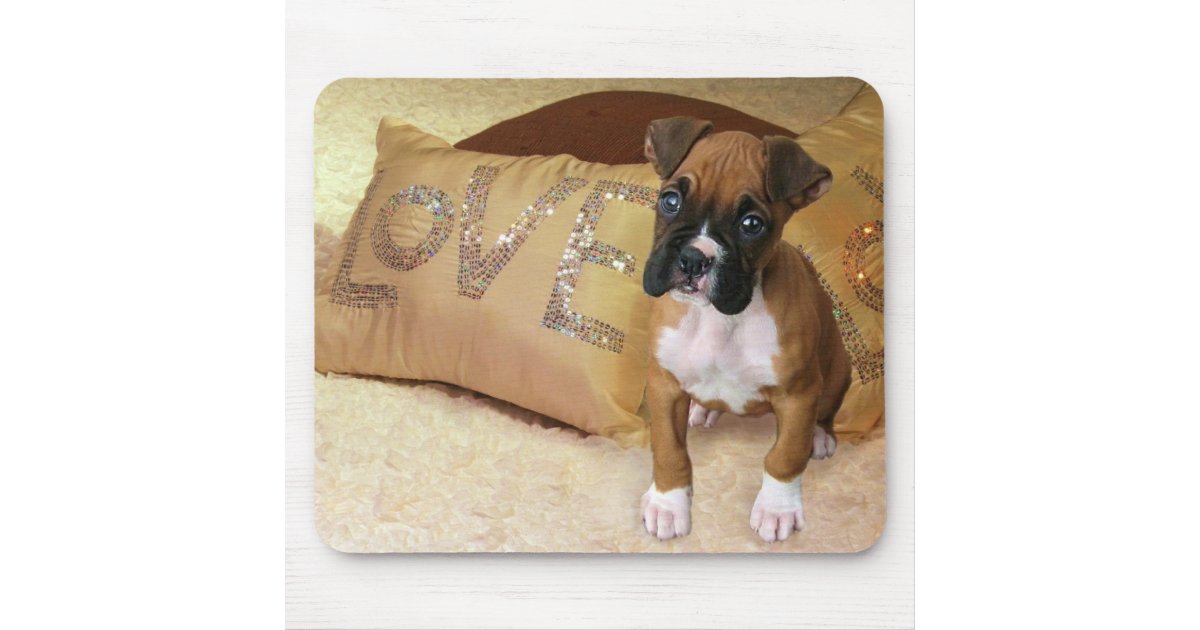 Boxer Love mousepad | Zazzle