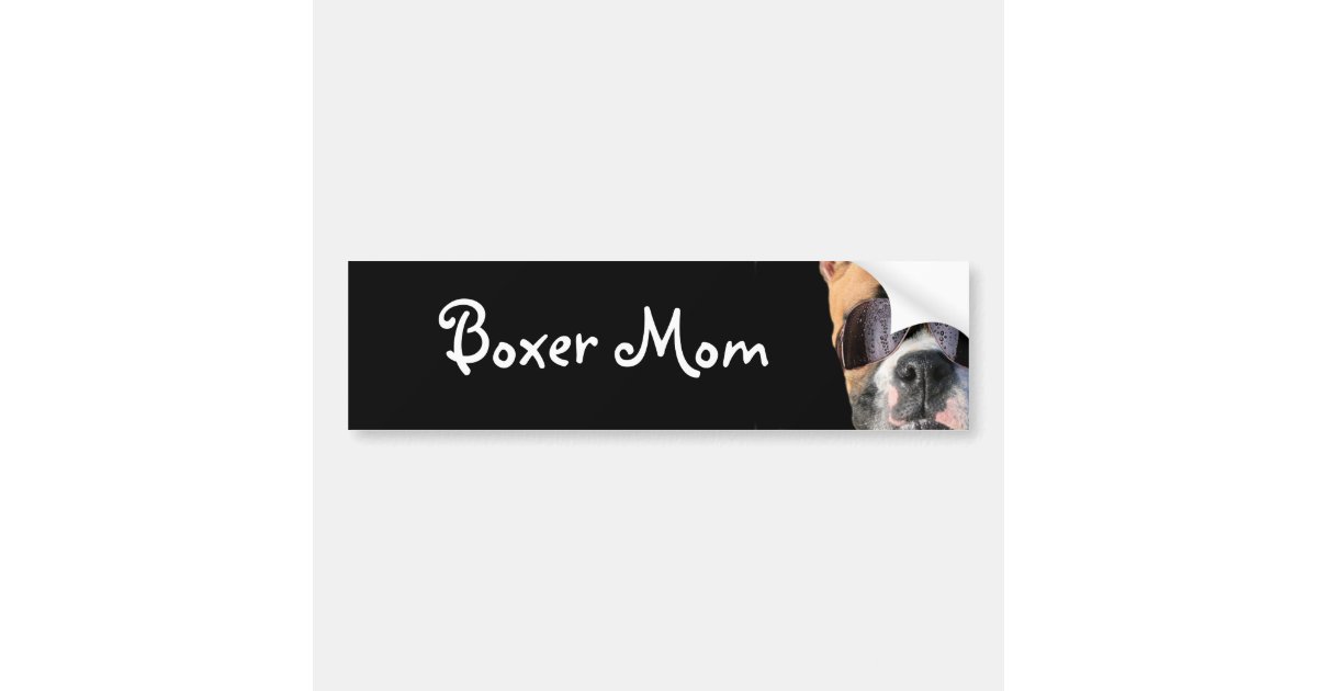 Boxer Mom bumper sticker | Zazzle