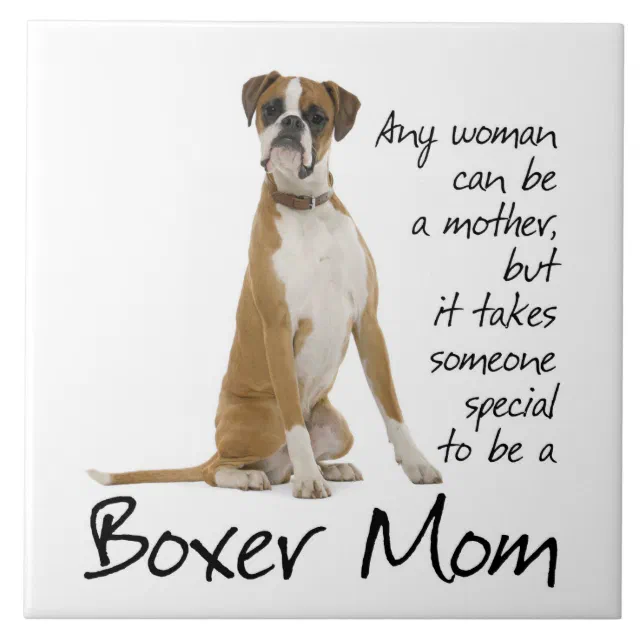 Boxer Mom Ceramic Tile | Zazzle