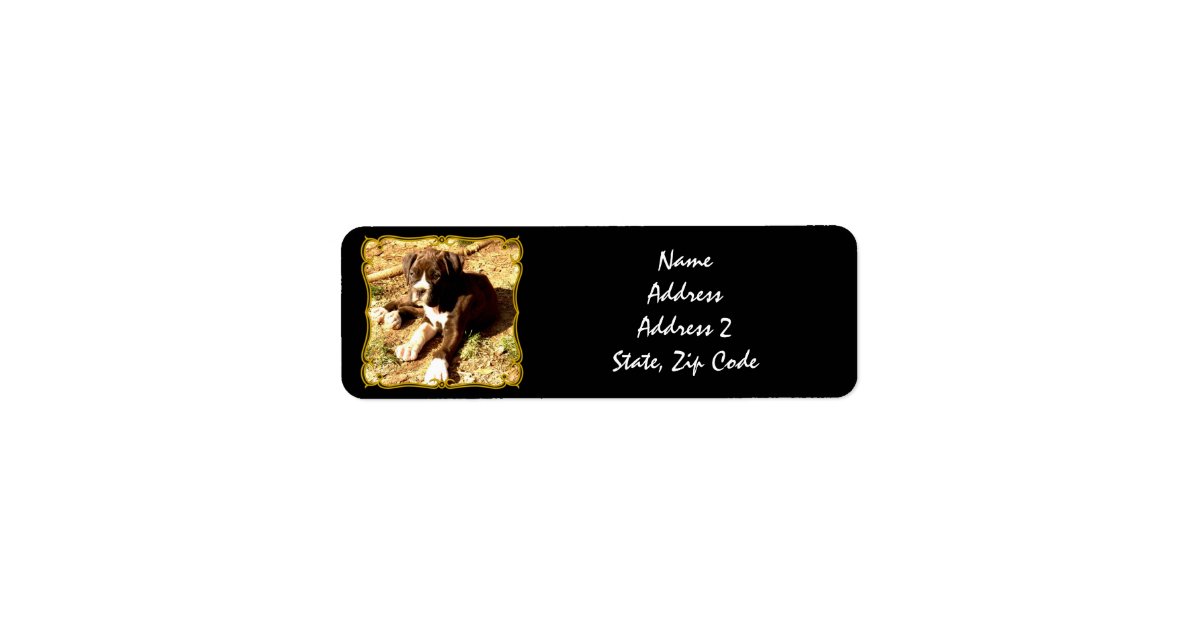Boxer puppy shipping labels | Zazzle