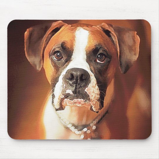 Boxer Watercolor Mouse Pad | Zazzle.com