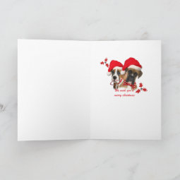 Boxer with Puppy Christmas Card | Zazzle