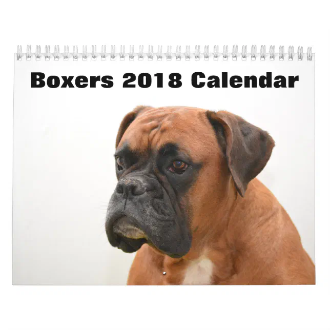 Boxers Dogs 2018 Calendar | Zazzle
