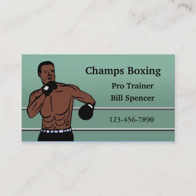 Boxing Business Card | Zazzle