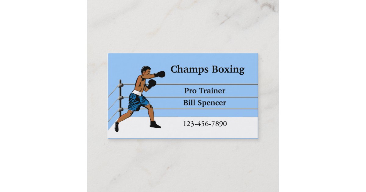 Boxing Business Card | Zazzle