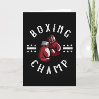 Boxing Champ Box Sports Martial Arts Fighter Card | Zazzle