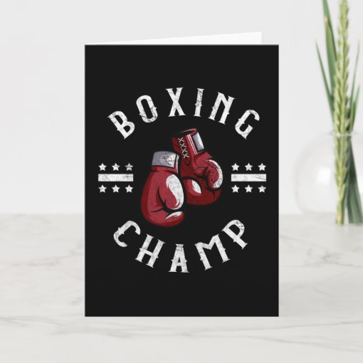 Boxing Champ Box Sports Martial Arts Fighter Card | Zazzle