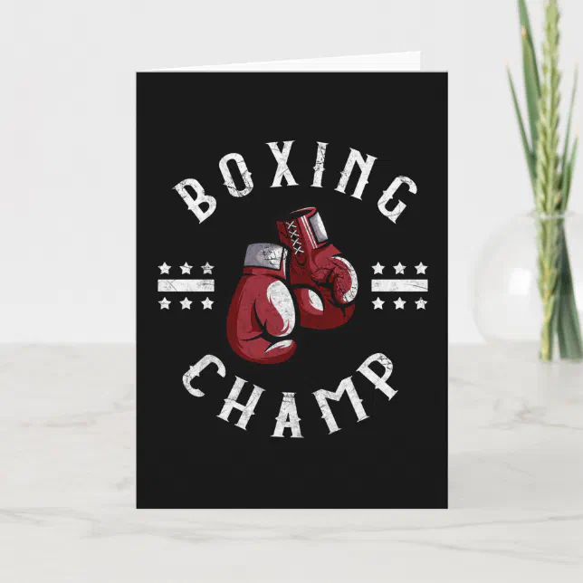 Boxing Champ Box Sports Martial Arts Fighter Card | Zazzle