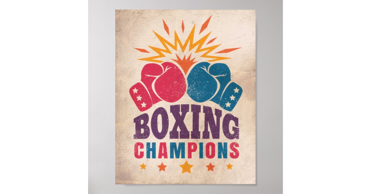Boxing champions vintage poster | Zazzle