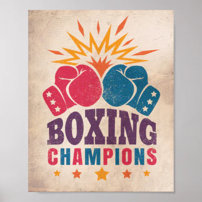 Boxing champions vintage poster | Zazzle