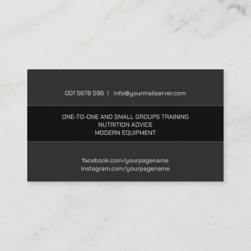 Boxing coach cool minimal business card | Zazzle
