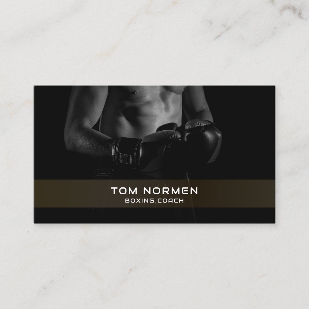 Boxing Coach Personal Trainer Gym Business Card | Zazzle