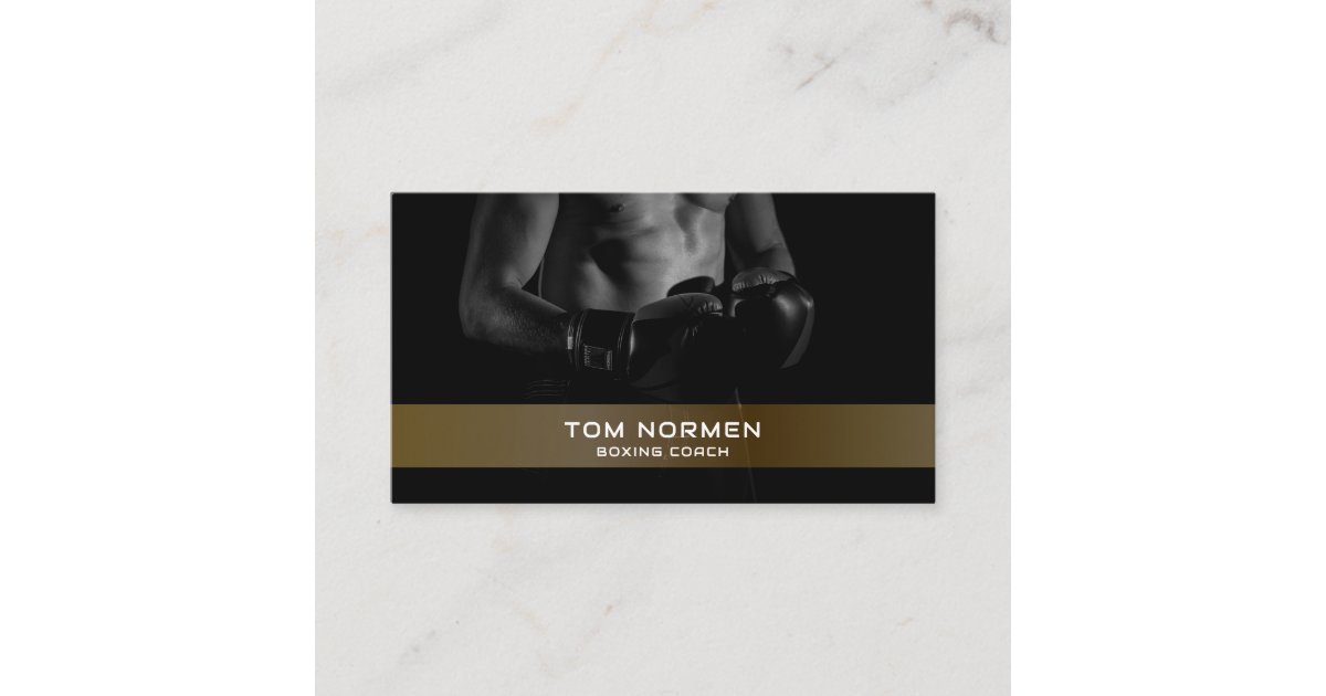 Boxing Coach Personal Trainer Gym Business Card | Zazzle