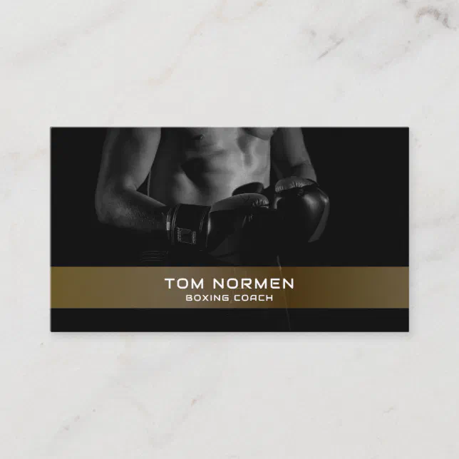 Boxing Coach Personal Trainer Gym Business Card | Zazzle