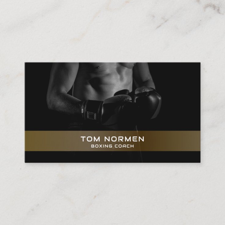 Boxing Coach Personal Trainer Gym Business Card | Zazzle