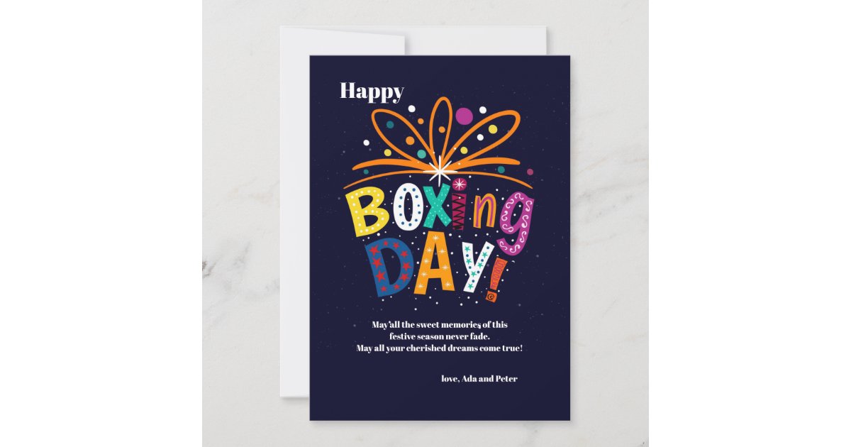Boxing Day Greeting Card | Zazzle