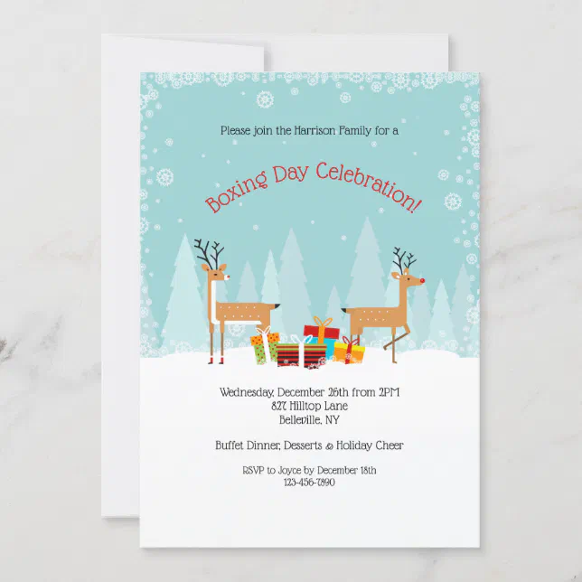 Boxing Day Party Invitation | Zazzle