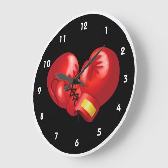 Boxing Design Wall Clock | Zazzle