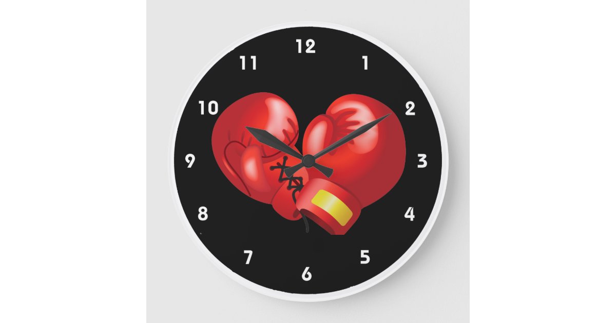 Boxing Design Wall Clock | Zazzle