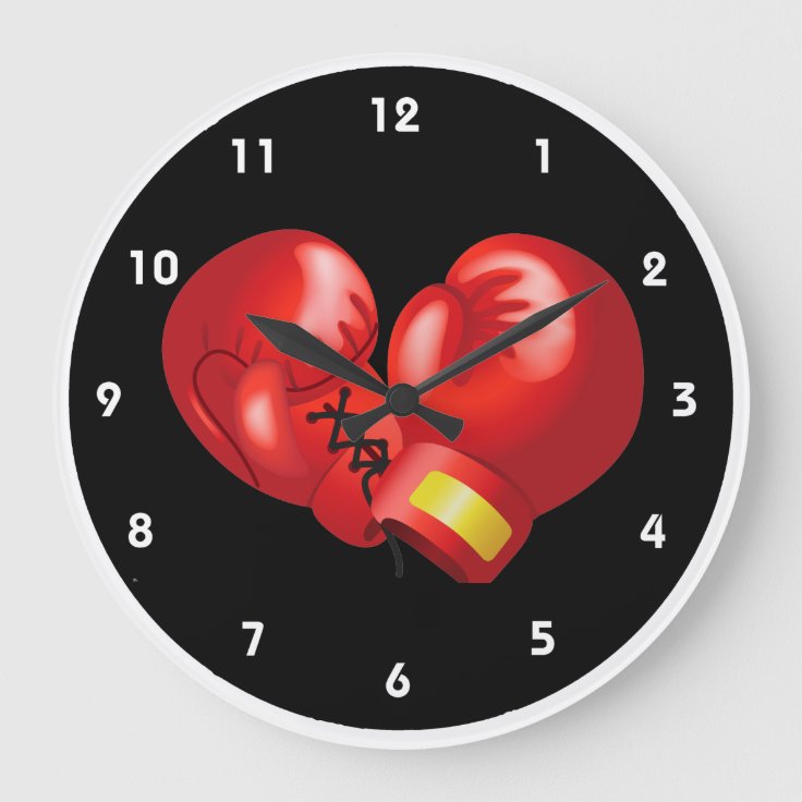 Boxing Design Wall Clock | Zazzle
