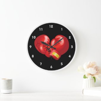 Boxing Design Wall Clock | Zazzle