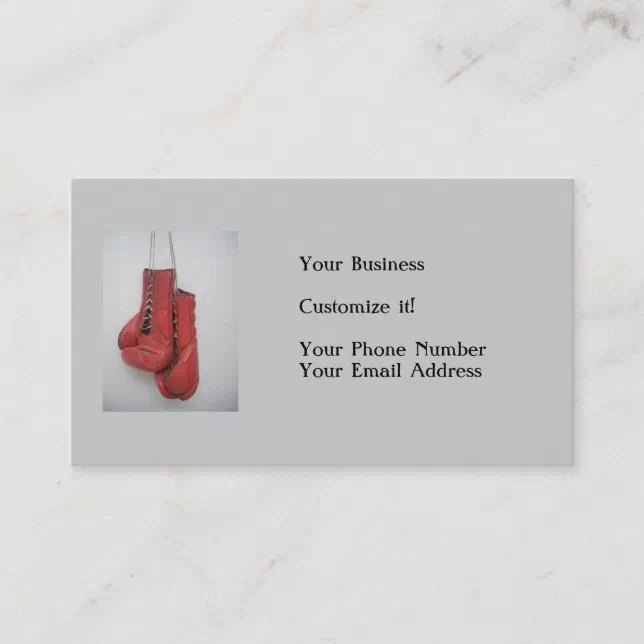 Boxing Gloves Business cards | Zazzle