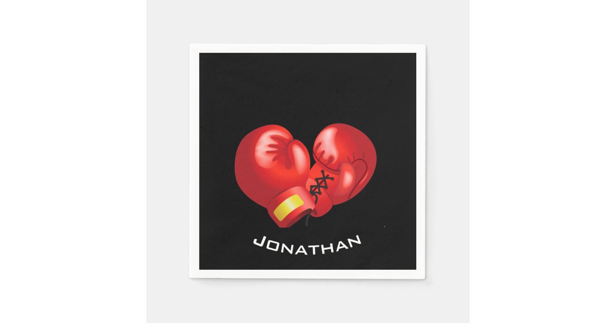 Boxing Gloves Design Paper Napkins | Zazzle