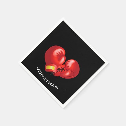 Boxing Gloves Design Paper Napkins | Zazzle