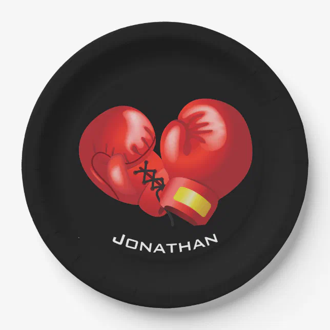Boxing Gloves Design Paper Party Plate | Zazzle