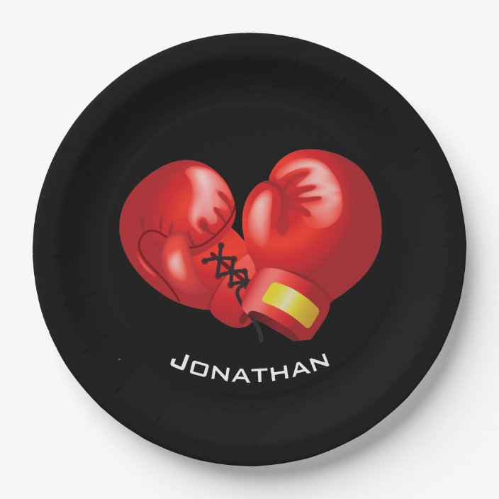 Boxing Gloves Design Paper Party Plate | Zazzle.com