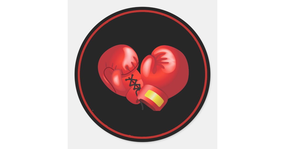 Boxing Gloves Design Sticker | Zazzle