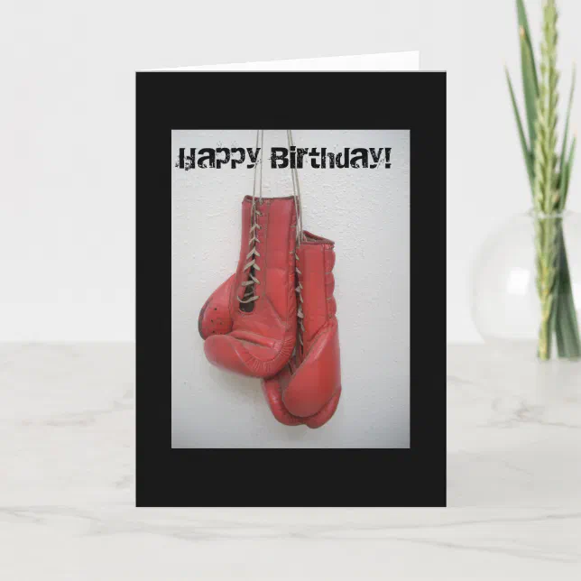 Boxing gloves Happy Birthday Card | Zazzle