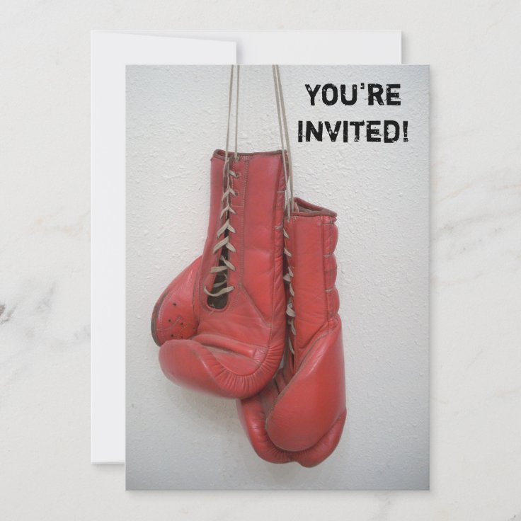 Boxing Gloves Invitations Birthday/Bachelor/Any | Zazzle
