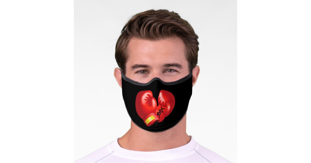 Boxing Gloves Premium Face Mask | Zazzle