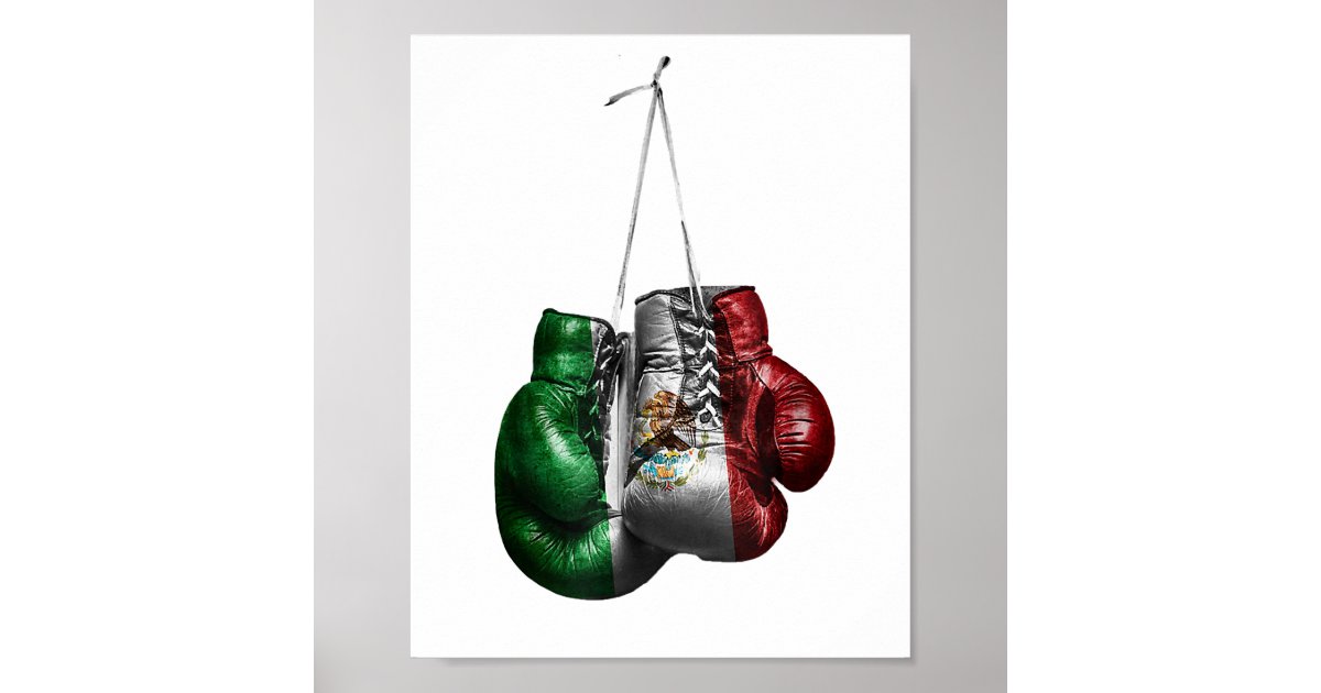 Boxing Gloves T-Shirt - Mexico Vintage flag Poster | Zazzle