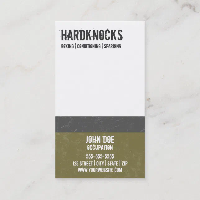 Boxing Gym Business Card | Zazzle